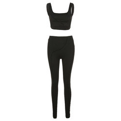 Wholesale New design women two pieces sports set seamless yoga leggings and bra ladies solid color yoga set