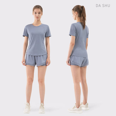 High Quality women short sleeve Yoga set Sexy Shorts Two Piece Sport set Women solid color sportswear in stock