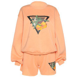 new fashion ladies printed Sweatshirts hoodie and biker shorts women long sleeve two piece sport suit ems hoodie set