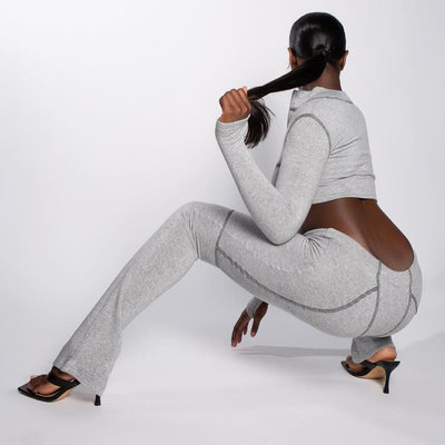 Hot sale Woman Seamless Workout fitness clothes High Waist Long Sleeve Sports Legging Sets Two Pieces Yoga Wear