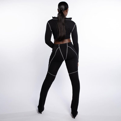Hot sale Woman Seamless Workout fitness clothes High Waist Long Sleeve Sports Legging Sets Two Pieces Yoga Wear