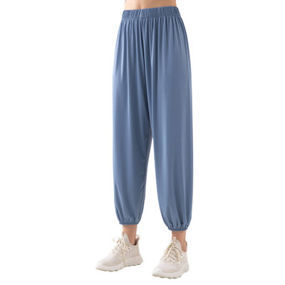 2021 new summer thin ice silk casual women's pants running sports outdoor fitness loose breathable custom yoga pants