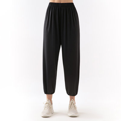2021 new summer thin ice silk casual women's pants running sports outdoor fitness loose breathable custom yoga pants