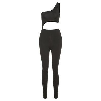 Women One Shoulder Sports Leggings Jumpsuit Sleeveless Sports Clothing Women Rompers One Piece Jumpsuit