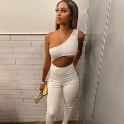 Women One Shoulder Sports Leggings Jumpsuit Sleeveless Sports Clothing Women Rompers One Piece Jumpsuit