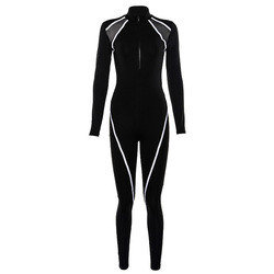 Top-rankingOne-Piece Yoga Set Women Sexy Stitching Zipper Jumpsuits Yoga Pants Fitness Workout Sport wear Running Leggings