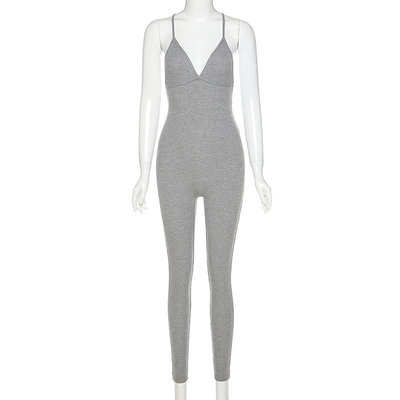 women active wear sexy backless sports rompers fitness streetwear summer jumpsuits