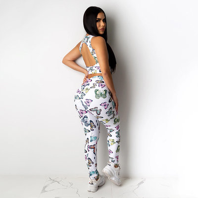 butterfly printed butterfly yoga pants women tight elastic long leggings fitness sport yoga pants sportswear