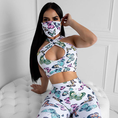 butterfly printed butterfly yoga pants women tight elastic long leggings fitness sport yoga pants sportswear