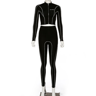 High Quality Quick Dry Sportswear Women Long Sleeve Yoga Fitness Set Women Authentic Sportswear