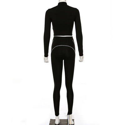 High Quality Quick Dry Sportswear Women Long Sleeve Yoga Fitness Set Women Authentic Sportswear