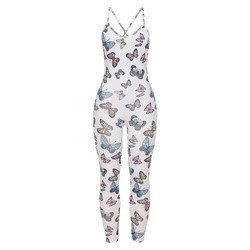 new fashion waist casual pants romper sexy Butterfly Backless Sports Fitness Jumpsuit woman yoga set