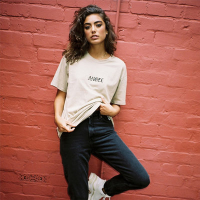 new design women T-Shirt Streetwear Casual Loose Tops  fashion letter Tees