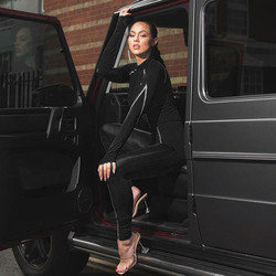 Women skinny jumpsuit pants patchwork fitness bodysuit female casual rompers work out sportswear