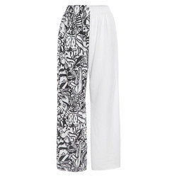 2021  Summer New  women casual pants new fashion print high waist wide leg pants Haren street slacks