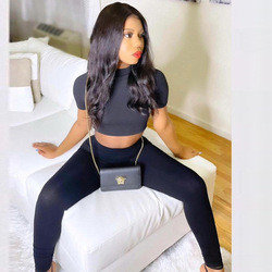 Hot selling women solid color yoga set short sleeve workout fitness clothes two pieces sportswear ladies fashion sports set