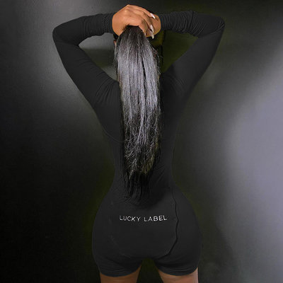 Hot Sales Sexy Long Sleeve solid color one piece sportswear Women buckle Jumpsuit ladies yoga pants fitness clothes