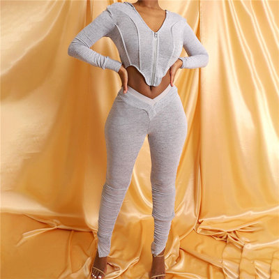 Custom ladies Fitness clothes Long Sleeve yoga set Seamless Two Pieces sports set Gym Wear Women Sportswear skinny sport apparel