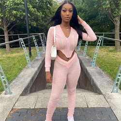 Custom ladies Fitness clothes Long Sleeve yoga set Seamless Two Pieces sports set Gym Wear Women Sportswear skinny sport apparel