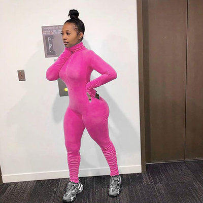 new Autumn Winter Tight Long Sleeve yoga set yoga Pants O- Neck Half Zipper Sexy Rompers Women Jumpsuit