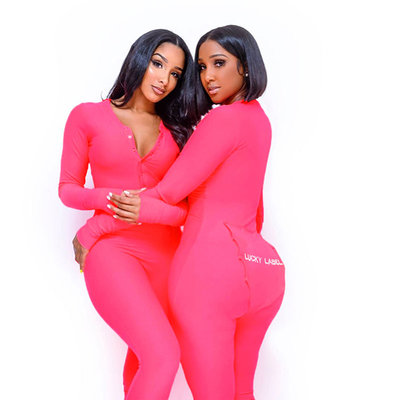 New Design Fall Solid Color Casual Women streetwear One Piece Jumpsuits ladies 2021 Rompers workout fitness Clothing