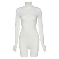 long sleeve letters embroidery white jumpsuit women spring streetwear sports outfits sportswear