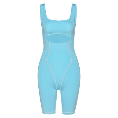 new  Hollow Out Shorts Jumpsuits ladies casual solid color sportswear yoga woman pants youth sportwear