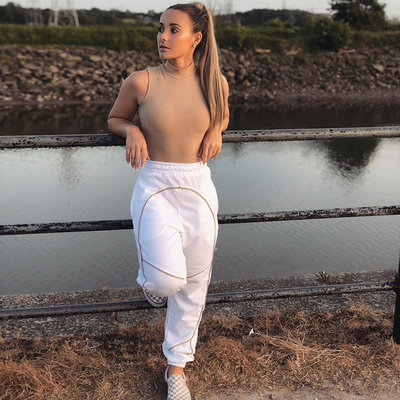 women Street wear Loose Style Fashion ladies Sports Jogger Pants high waist sports legging