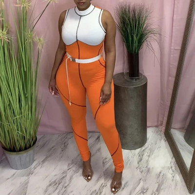 new women Patchwork color Yoga Set ladies skinny Sportswear Fitness Gym Active Wear Push-up Splice Workout one piece Sports Suit