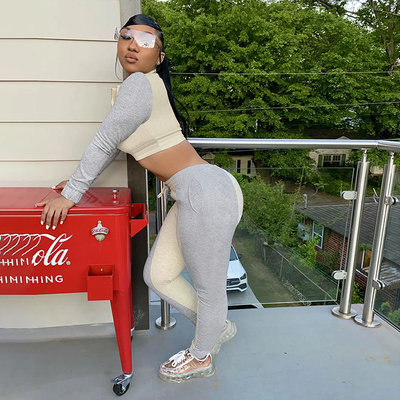 High Waist Tight Workout clothes fitness Apparel Athletic Wear Custom Women yoga Leggings loose 2 pieces Yoga Set