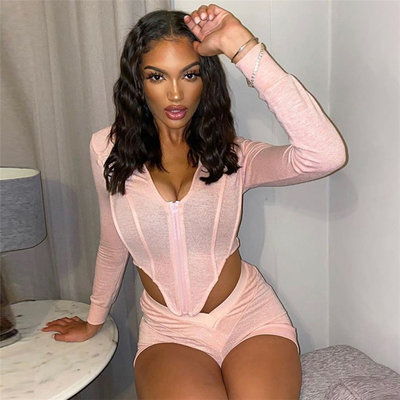High Waist Sports Seamless Activewear Girls Fitness  Long Sleeve