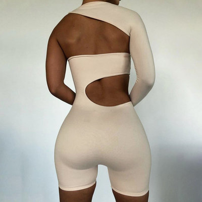 Autumn Ladies Sports Outfit Sexy Stretch  Polyester Material Long Sleeve