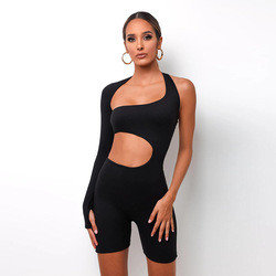 Autumn Ladies Sports Outfit Sexy Stretch  Polyester Material Long Sleeve