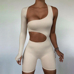 Autumn Ladies Sports Outfit Sexy Stretch  Polyester Material Long Sleeve