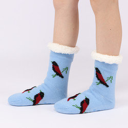 Wholesale women house Indoor Cozy faux fur Non Slip slipper socks Winter home Floor Fuzzy Christmas Socks sherpa socks