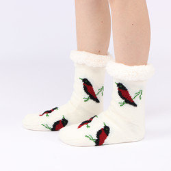 Wholesale women house Indoor Cozy faux fur Non Slip slipper socks Winter home Floor Fuzzy Christmas Socks sherpa socks