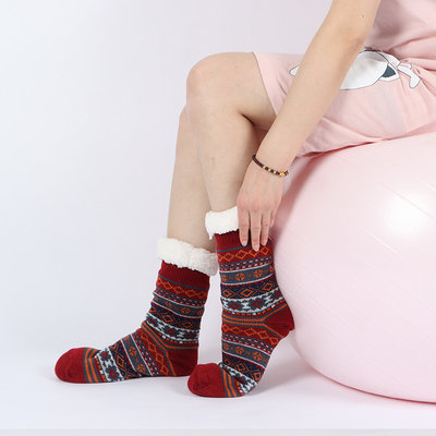 female soft skin-friendly socks antiskid colorful stripe patchwork color socks comfortable casual socks
