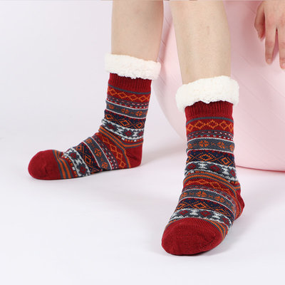 female soft skin-friendly socks antiskid colorful stripe patchwork color socks comfortable casual socks