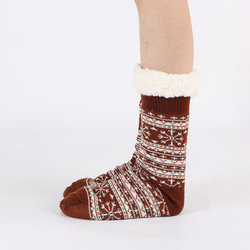 hot sales women winter warm socks with lots of colors antiskid socks mid-length knitted thick socks