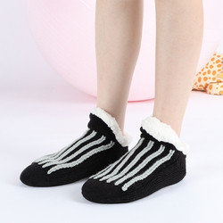 2021 ladies ankle-length short antiskid soft knitted designer socks with stripe pattern women fuzzy fashion Socks