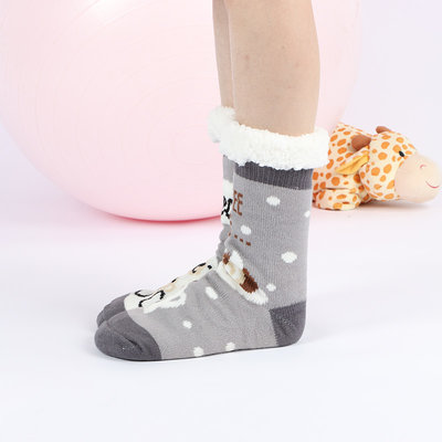 Women Winter Christmas Warm Comfortable Sherpa Lined Cozy Thermal Fuzzy Slipper Fluflly slipper Socks
