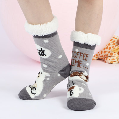 Women Winter Christmas Warm Comfortable Sherpa Lined Cozy Thermal Fuzzy Slipper Fluflly slipper Socks