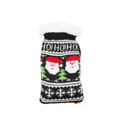 Microfiber Polyester Ladies Slipper Socks Santa Claus Fluffy Fuzzy