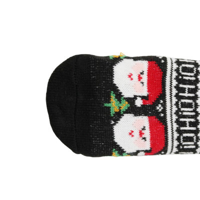 Microfiber Polyester Ladies Slipper Socks Santa Claus Fluffy Fuzzy