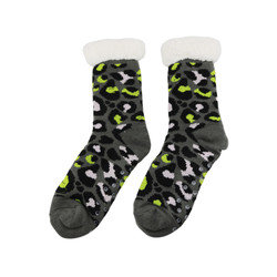 Multicolor Leopard Cotton Crew Slipper Socks Winter Colorful Home Slipper Socks
