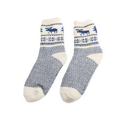 Non Slip  Ladies Slipper Socks Reindeer Fleece Warm Fuzzy And Soft
