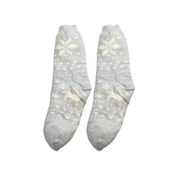 Fleece Lined Ladies Slipper Socks Thermal Fuzzy Breathable For Winter