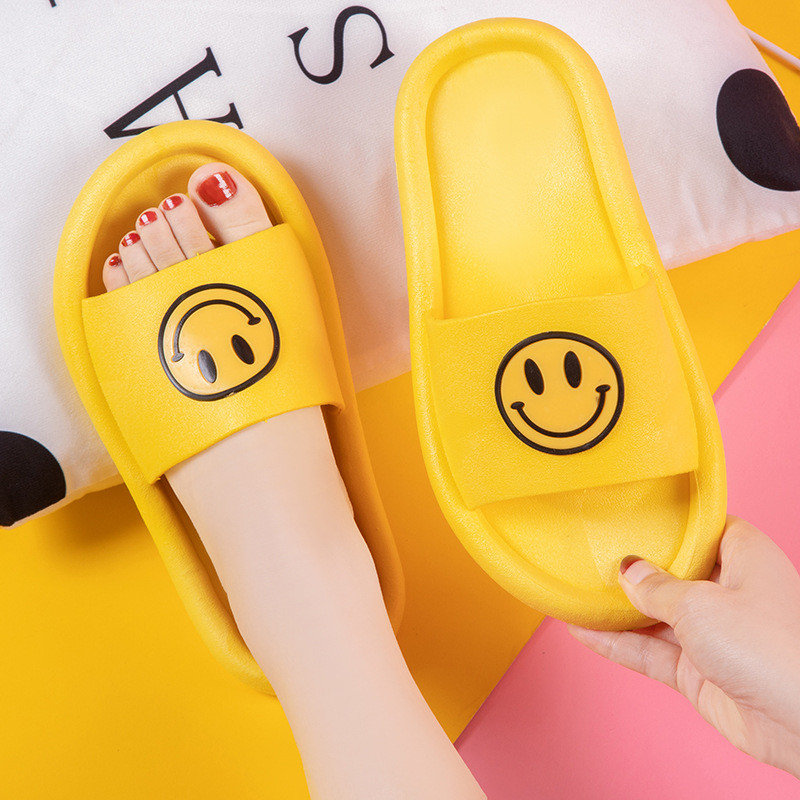Fashion Design Smile Pattern Slipper Shoes Casual Soft Sole Non Slip Children Slippers