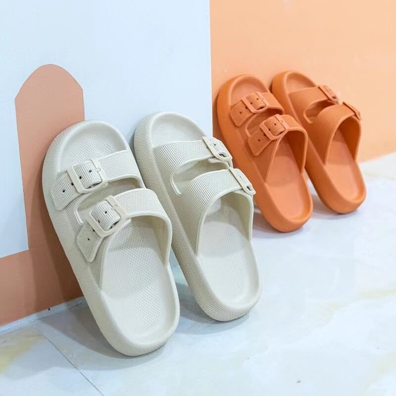 Solid Color Men Slippers Comfortable Thick Sole Men Slippers Non Slip