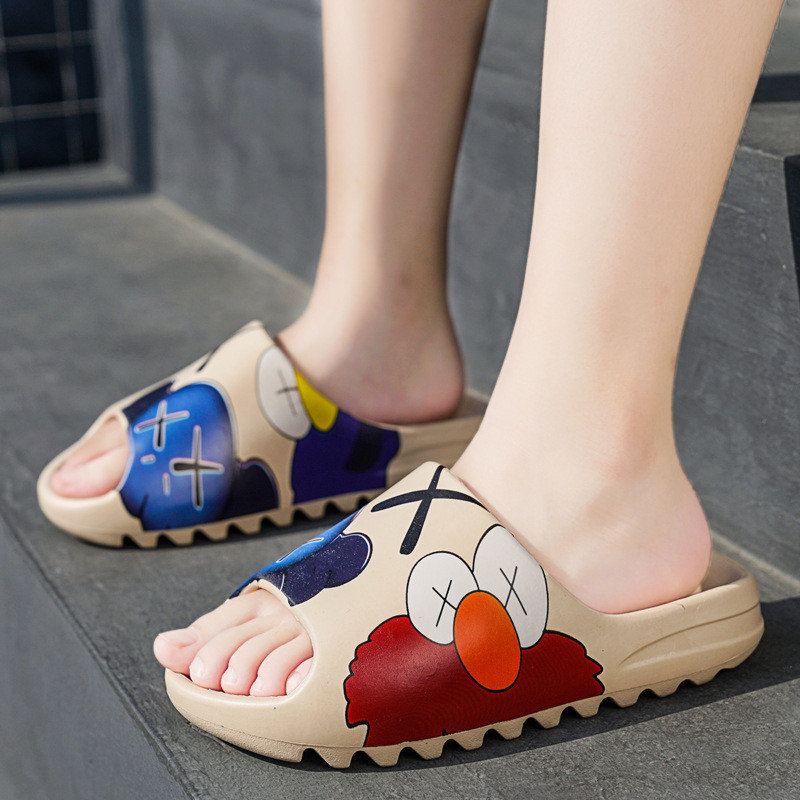 Beach Cartoon Men Cozy Slippers Home Indoo Thick Sole Non Slip